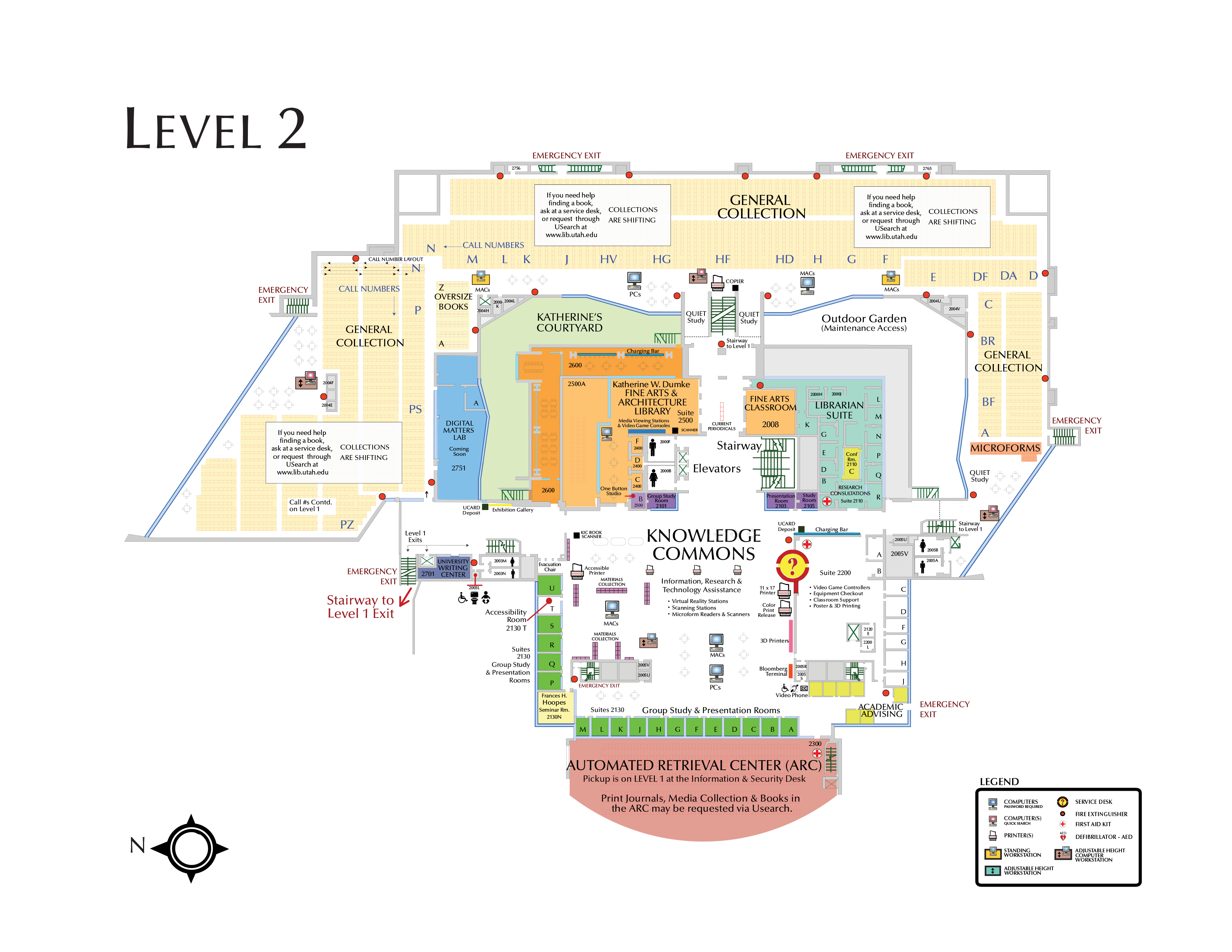 Library Maps - Marriott Library - The University of Utah